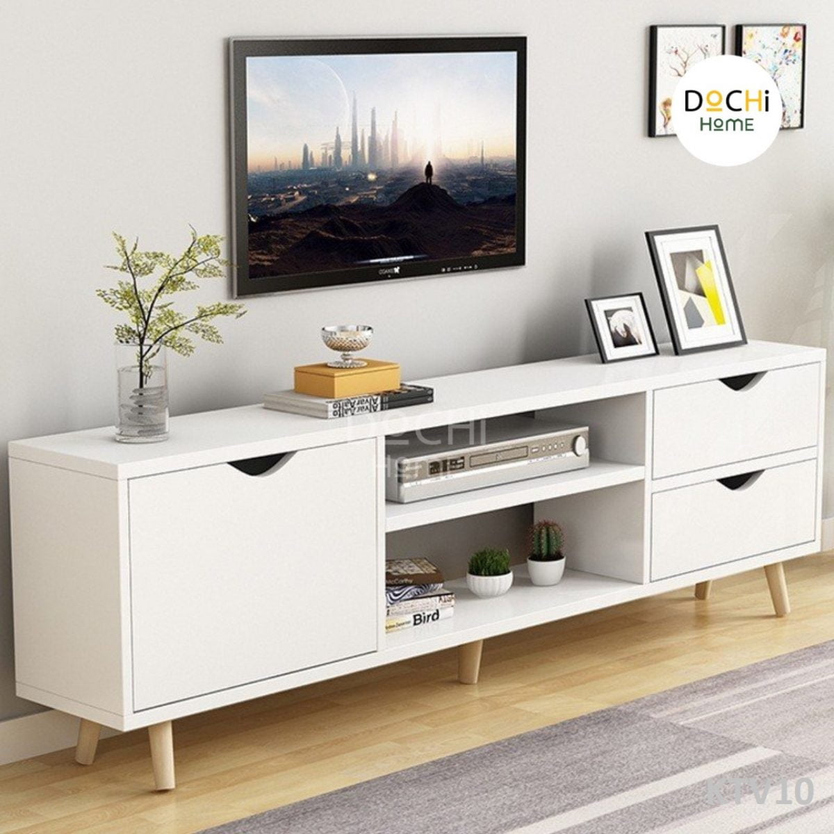 KỆ TIVI HAI TẦNG ĐƠN GIẢN KTV034 DOCHI HOME